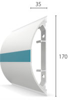 CS Acrovyn SCR-170 Crash Rails | 170mm High | Hygiene Sensitive Areas