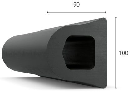 CS Acrovyn D-Section Crash Rails | Severe Duty EPDM Rubber