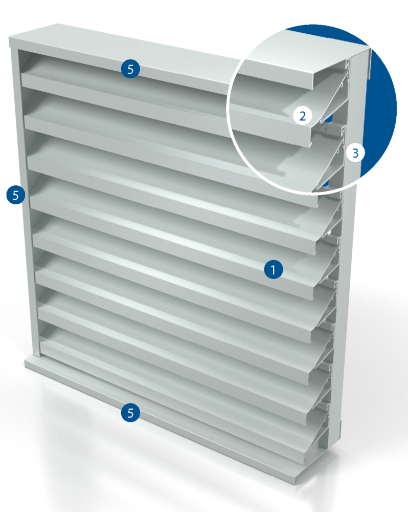 A-4085C Ventilation Louvres | Construction Specialties